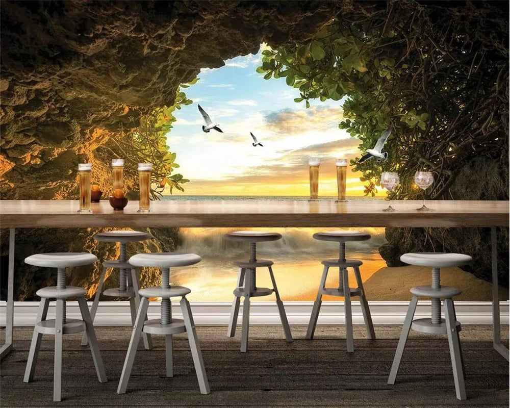 Avikalp Exclusive AWZ0358 3D Wallpaper Modern Fashion Cave Outside The ...